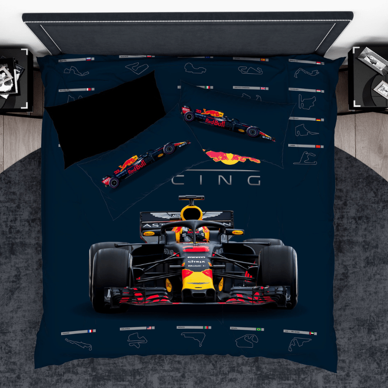 Redbull Racing Custom Duvet Cover Set - LCV Designs & Decor Pty Ltd